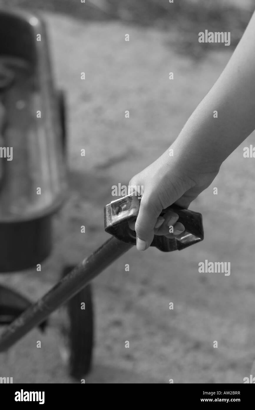 Hand pulling child Black and White Stock Photos & Images - Alamy