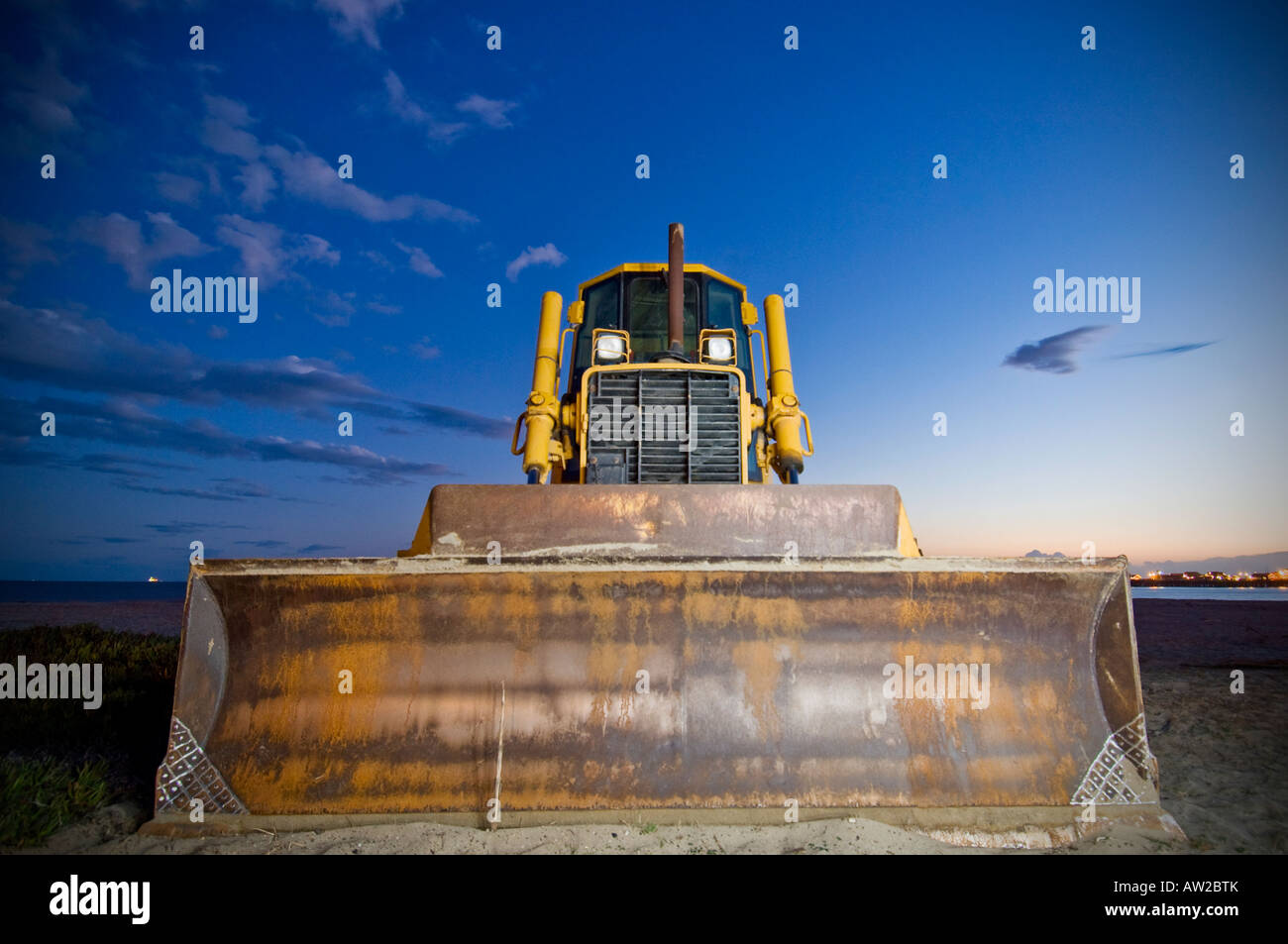 Bulldozer beach damage hi-res stock photography and images - Alamy