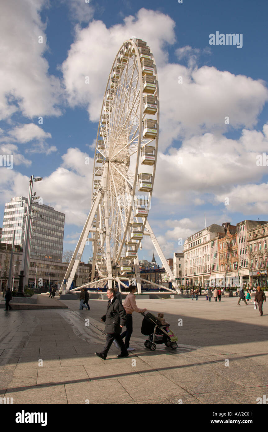 Nottingham eye in the old Market square, March 2008 Stock Photo - Alamy