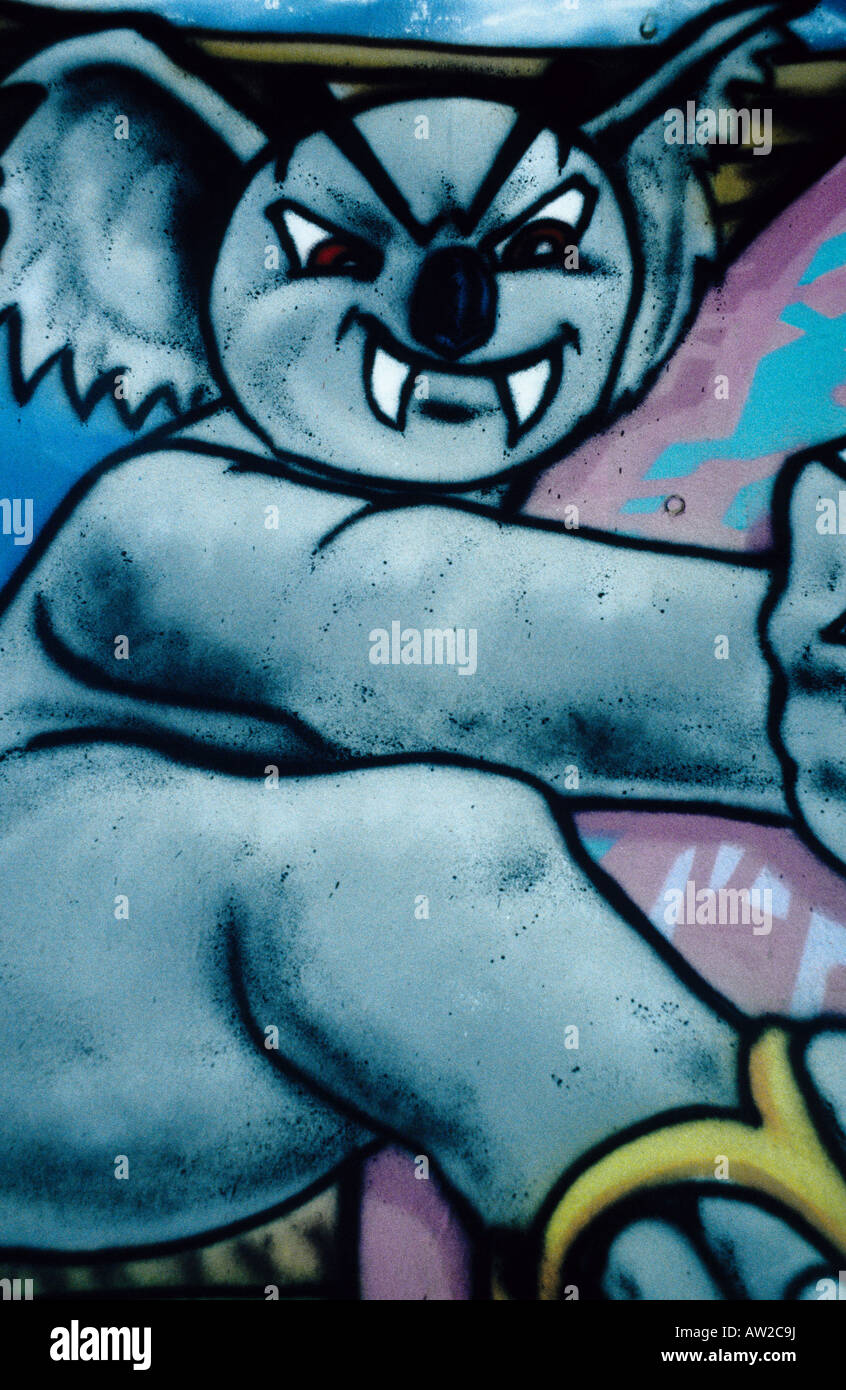 Australian graffiti on Bondi Beach, Sydney, Australia Stock Photo - Alamy