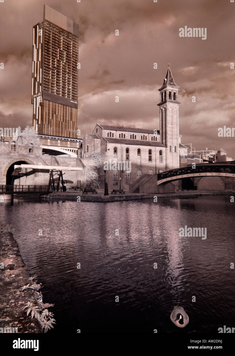 Manchester Castlefield and Beetham Tower Stock Photo - Alamy