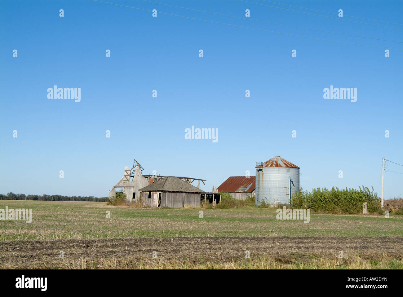 run down farm buildings derelict barn silo farmer building farming ...
