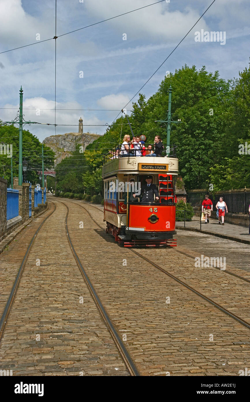 Ex Southampton tram No.45 (1903) at Town End, Crich Tramway Museum ...