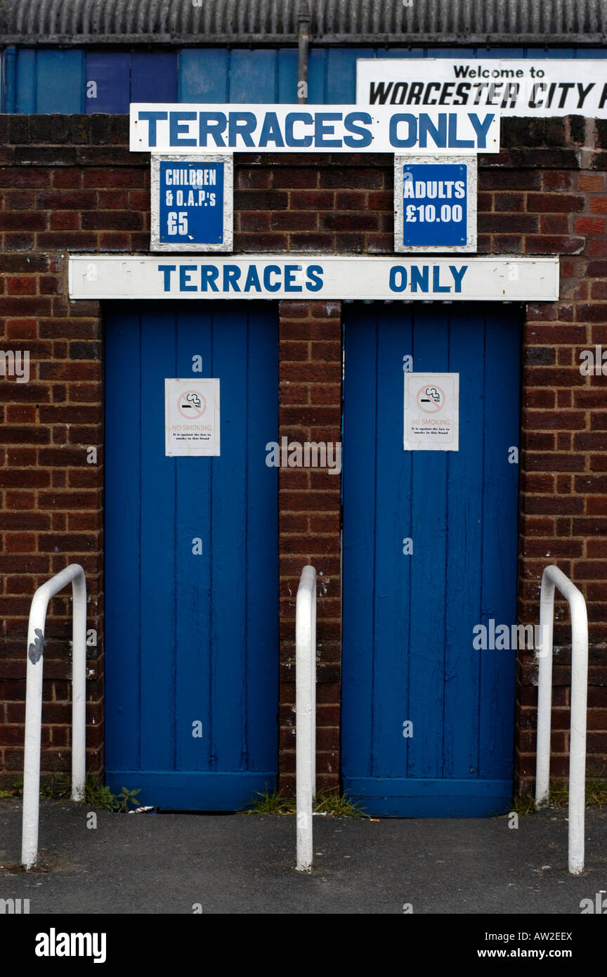 Worcester City Football Club entrance Stock Photo - Alamy