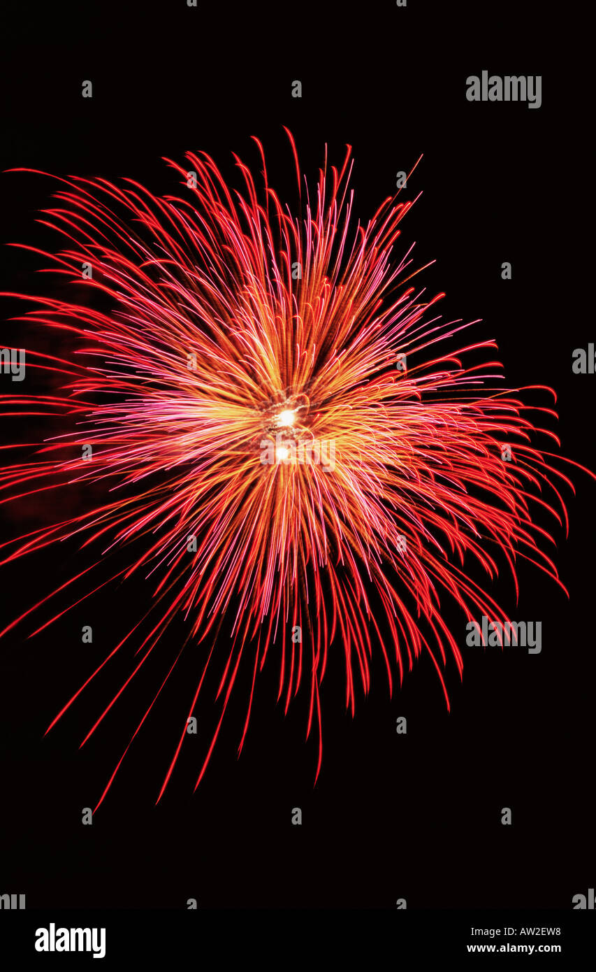 Red Firework Explosion High Resolution Stock Photography and Images - Alamy