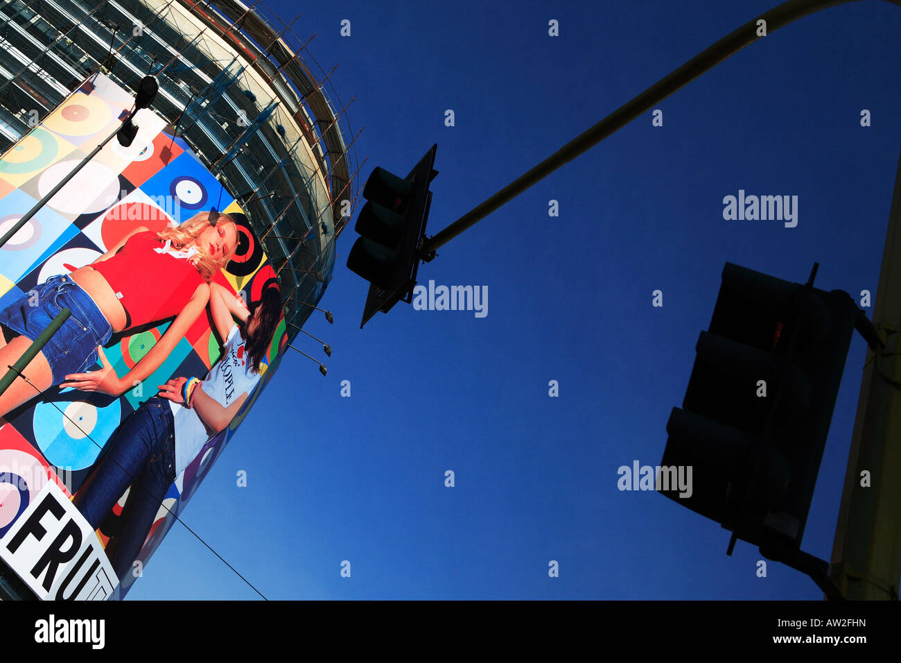 Colourful billboard Milan Italy Stock Photo - Alamy
