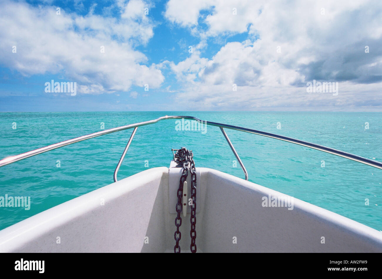 Boat on the ocean Stock Photo - Alamy