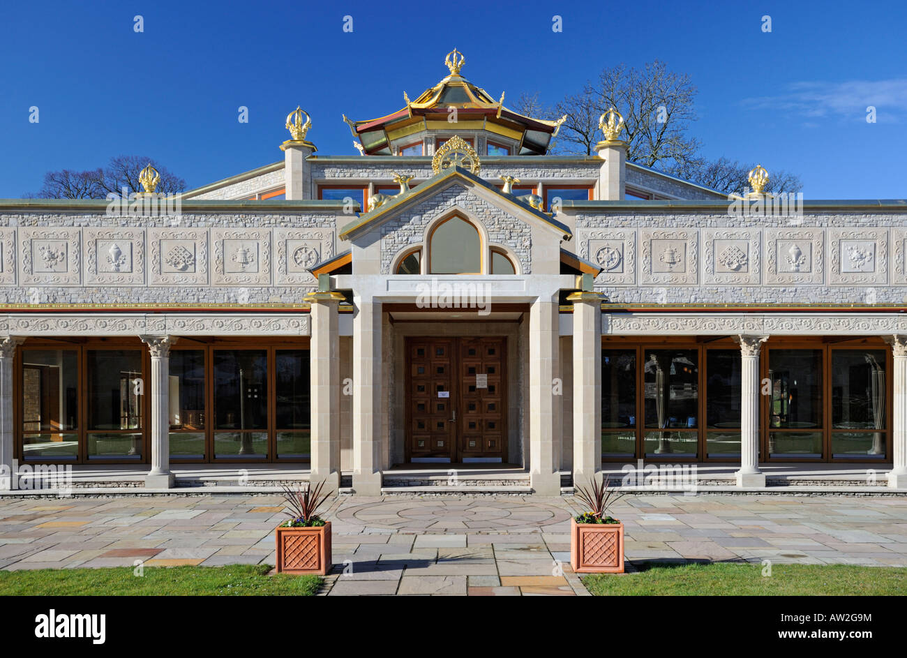 Manjushri Kadampa Peace Temple, (detail). Buddhism Meditation Centre ...