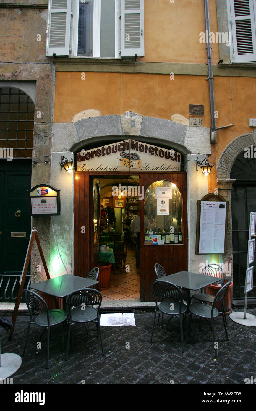 Typical traditional italian restaurant entrance hi-res stock ...