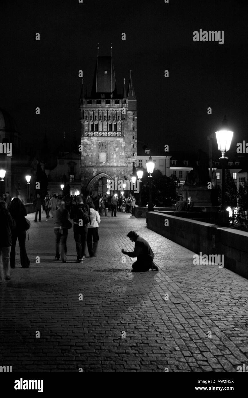 From charles bridge Black and White Stock Photos & Images - Alamy