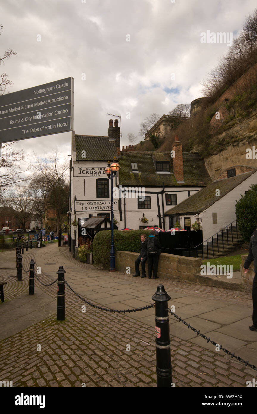 Ye Olde Trip To Jerusalem, Nottingham, Nottinghamshire, UK Stock Photo ...