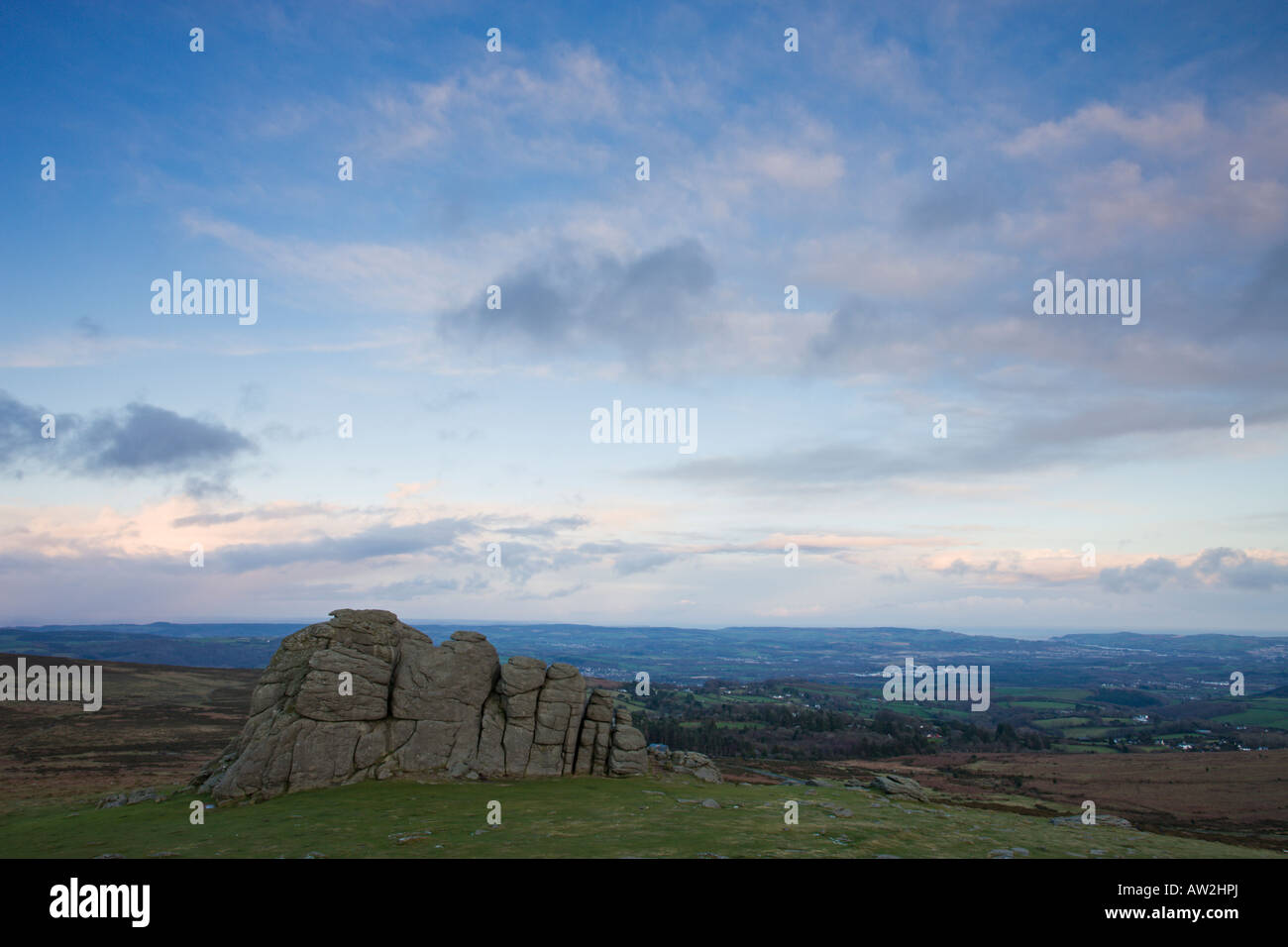 Haytor rocks on Dartmoor National Park, Devon Stock Photo - Alamy