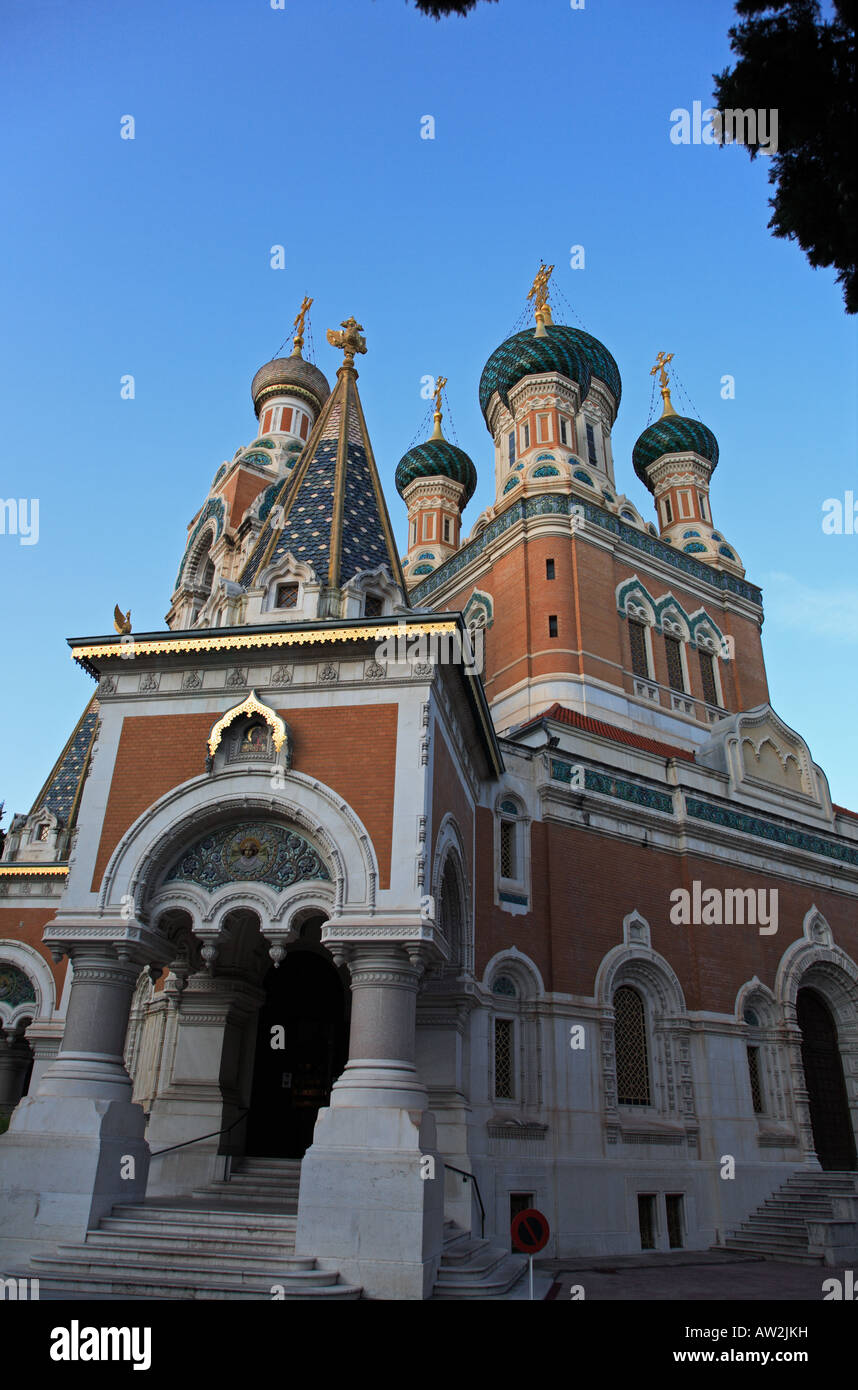 The Russian Orthodox Church of St Nicolas at Nice Stock Photo - Alamy