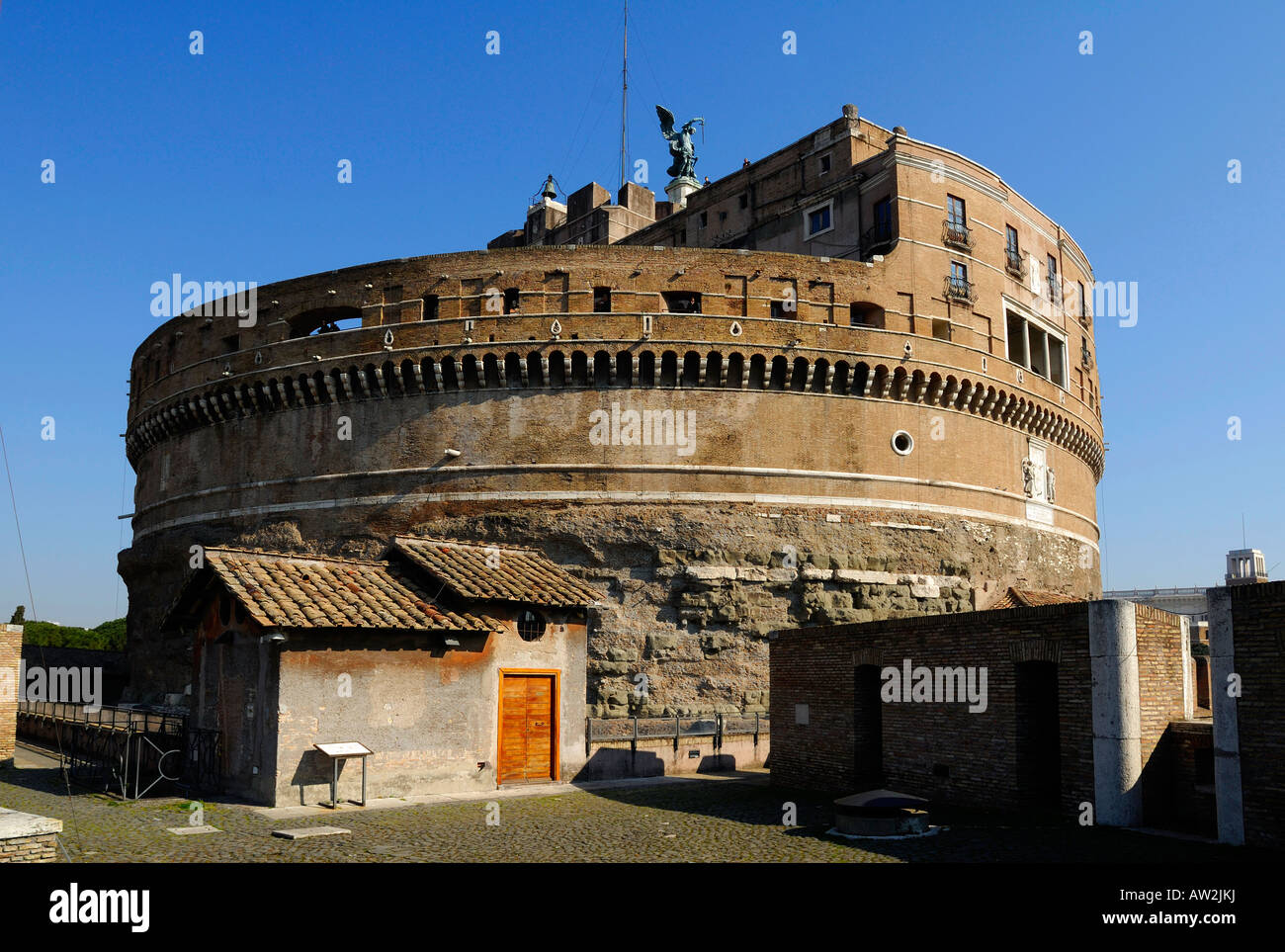 The castle Sant'Angelo in Rome Stock Photo - Alamy
