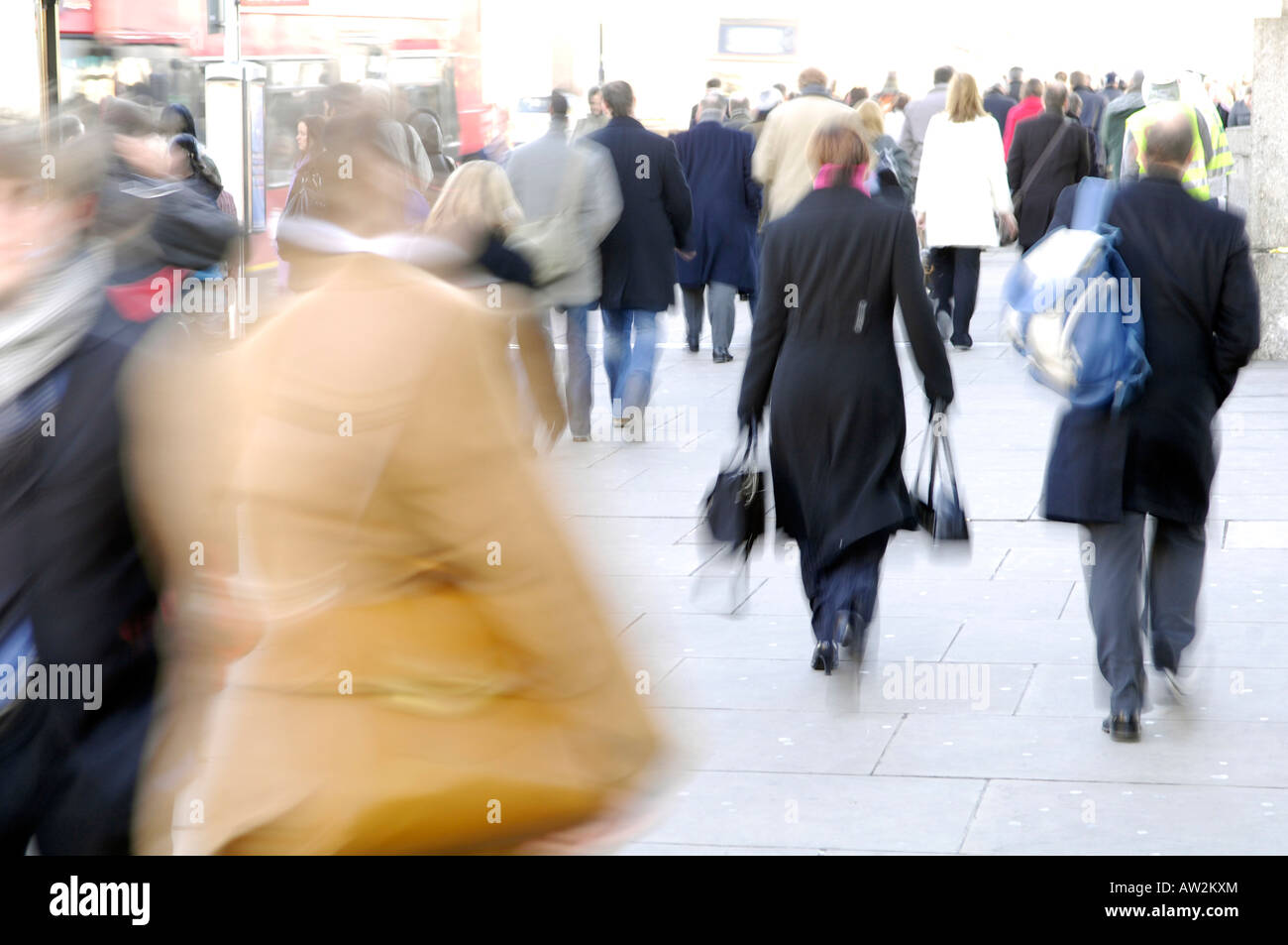 White collar worker action stepping striding business travel rush hi ...