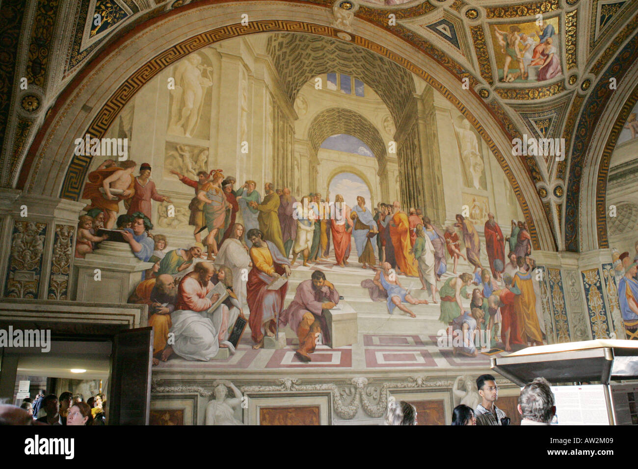 Large fine art 16th century Renaissance painting on the wall of a room ...