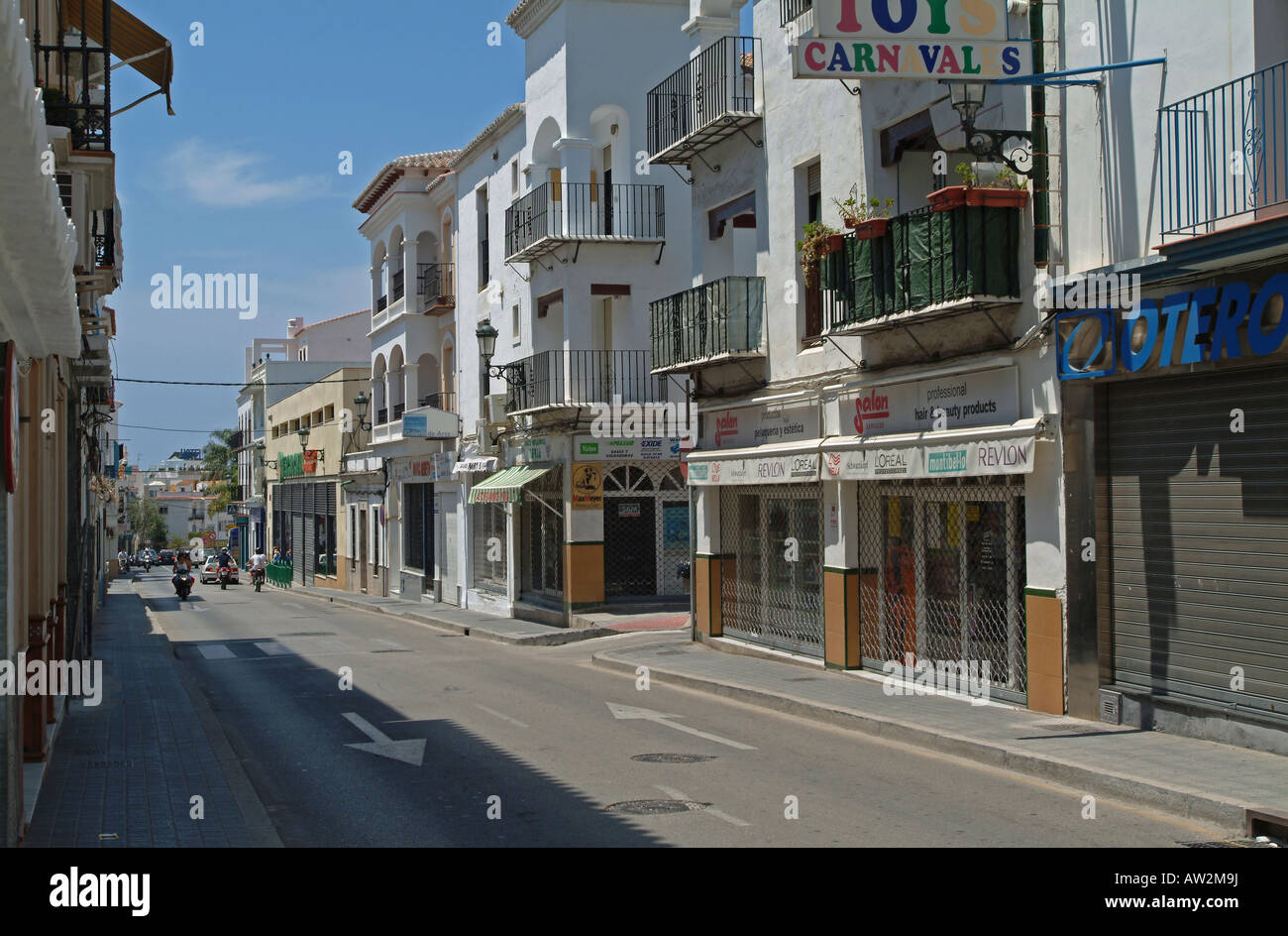 Nerja. Old town. Streets of Nerja. Costa del Sol. Province of Malaga ...