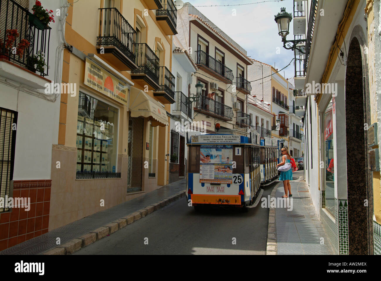 Nerja. Streets of Nerja. Costa del Sol. Province of Malaga. Andacia ...