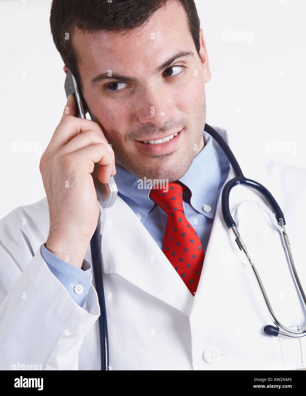 male doctor on cellular phone Stock Photo - Alamy