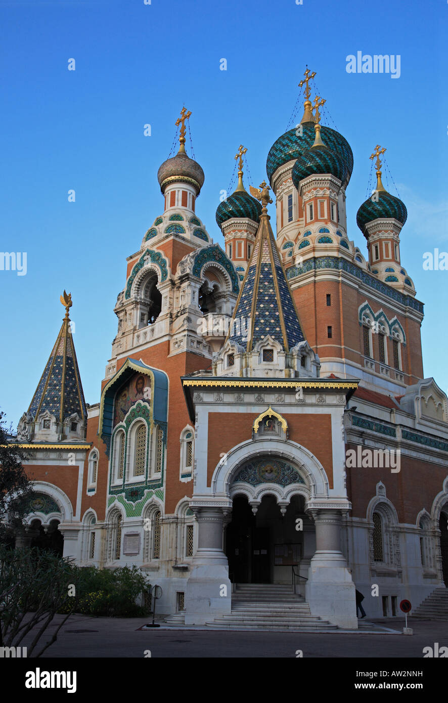 The Russian Orthodox Church of St Nicolas at Nice Stock Photo - Alamy