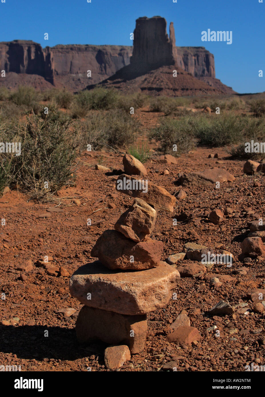 Buddha Stones stacked at Monument Valley, USA Stock Photo - Alamy
