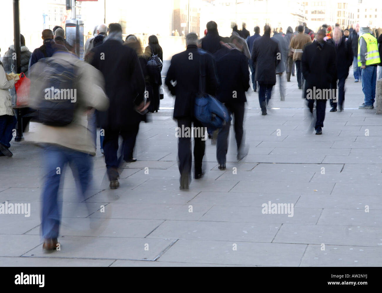 White collar worker action stepping striding business travel rush hi ...