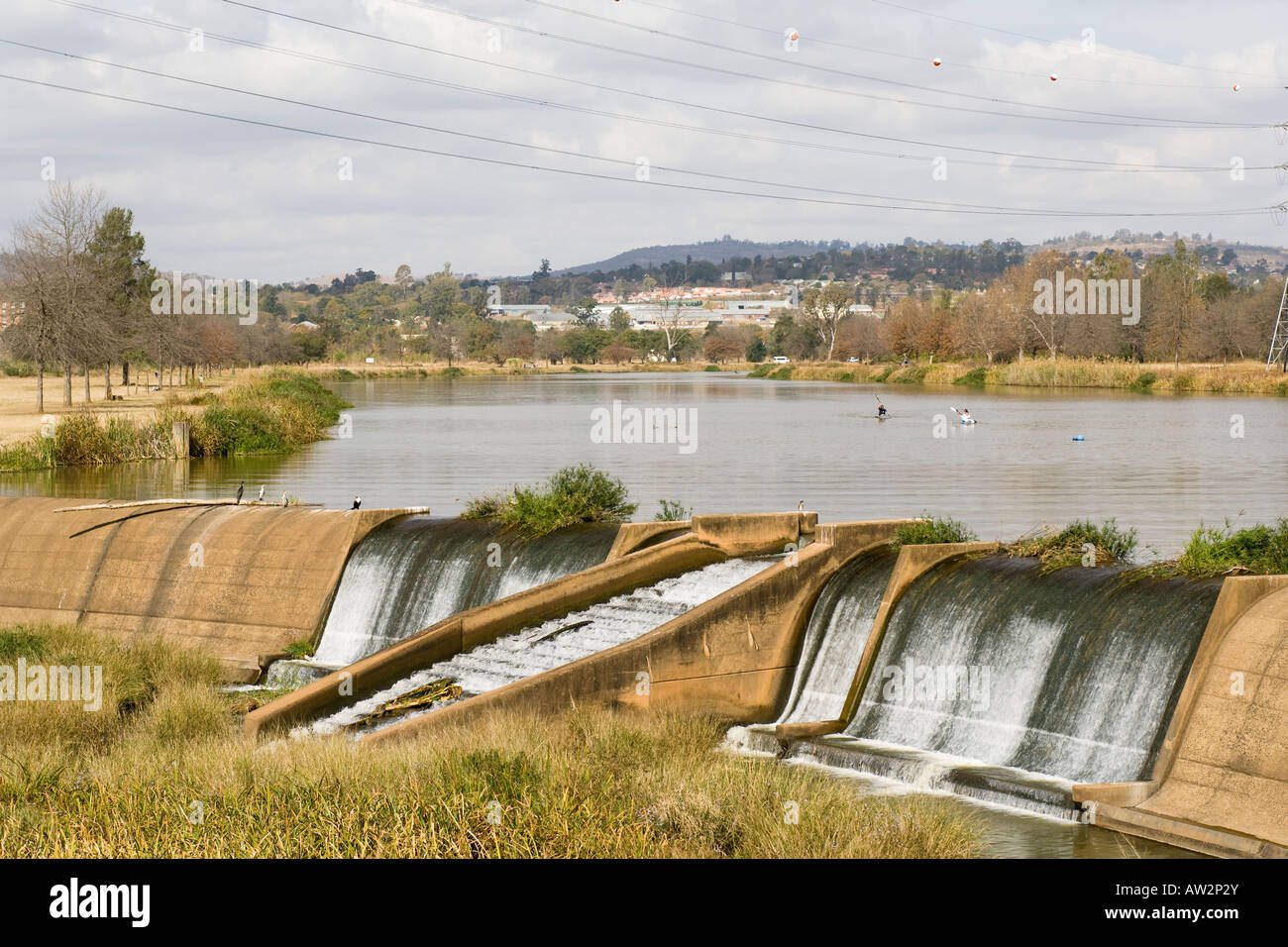 Camps Drift recreation area on the Duzi river Pietermaritzburg Stock ...