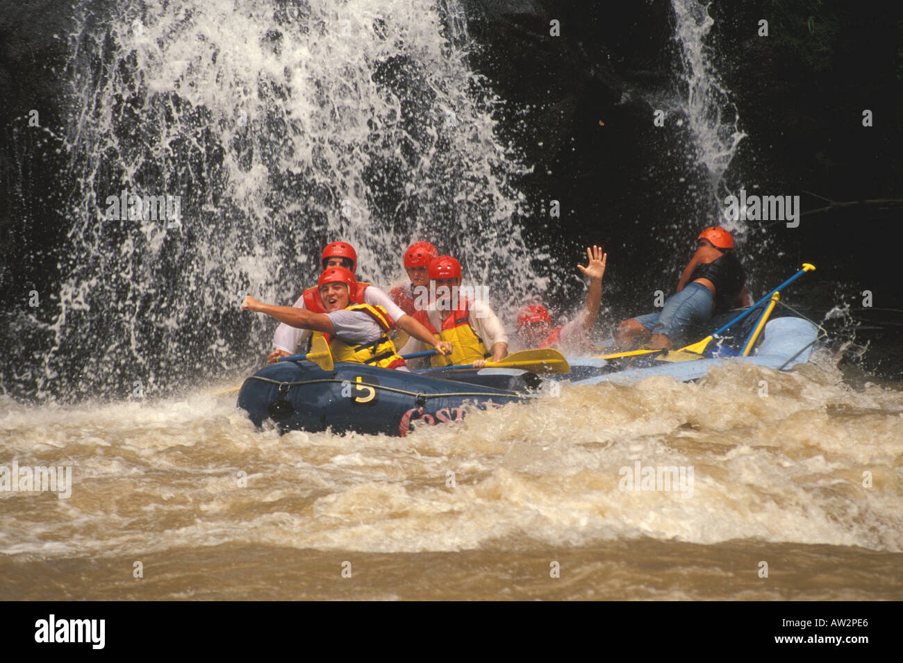 costa rica whitewater rafting pacuare river Stock Photo - Alamy