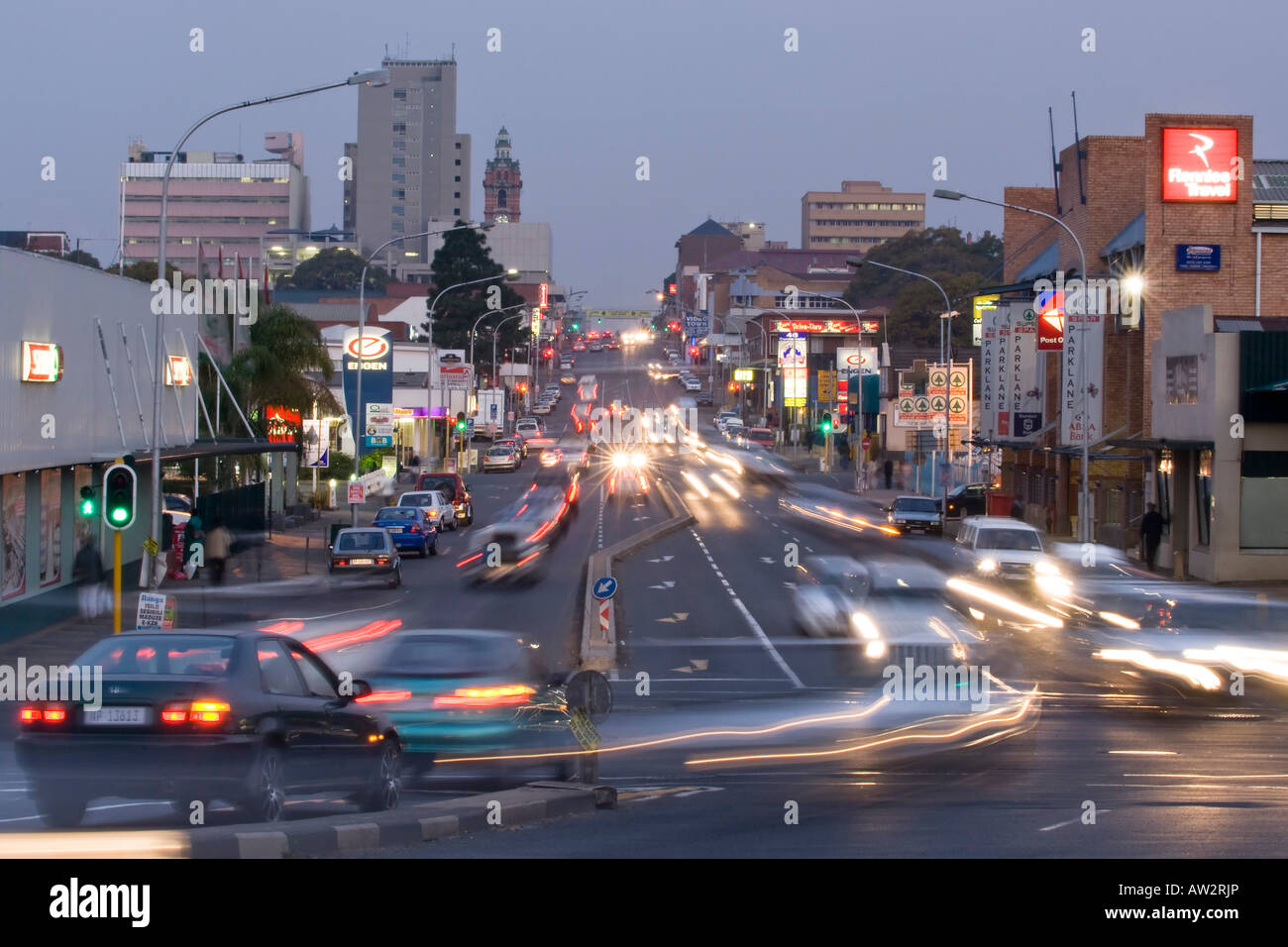 Chief Albert Lithuli Street Pietermaritzburg at dusk Stock Photo - Alamy