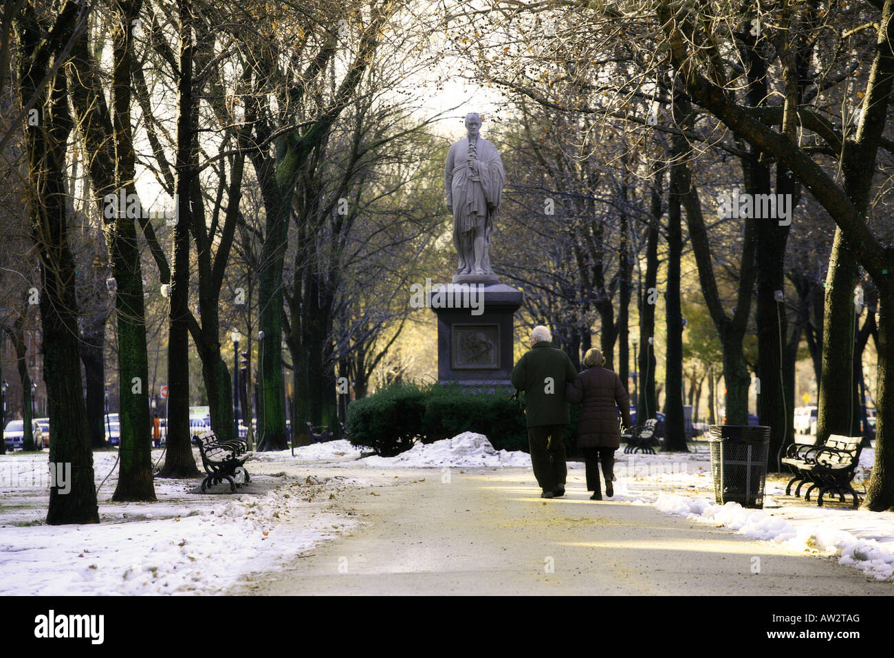 The commonwealth avenue mall hi-res stock photography and images - Alamy