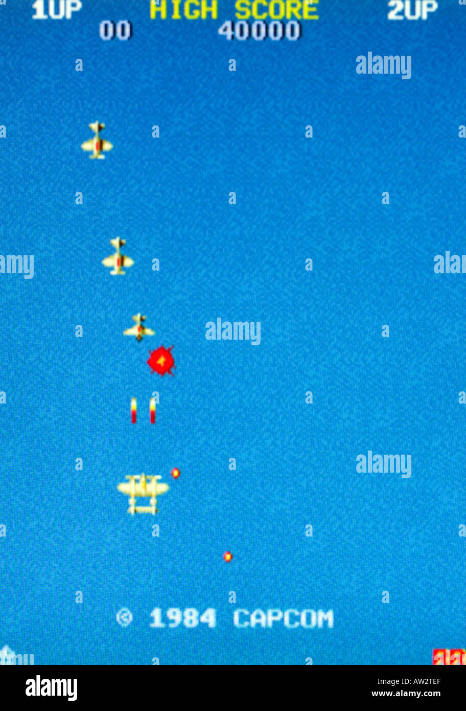 1942 1984 Capcom Co Ltd Vintage arcade videogame screen shot - EDITORIAL USE ONLY Stock Photo ...