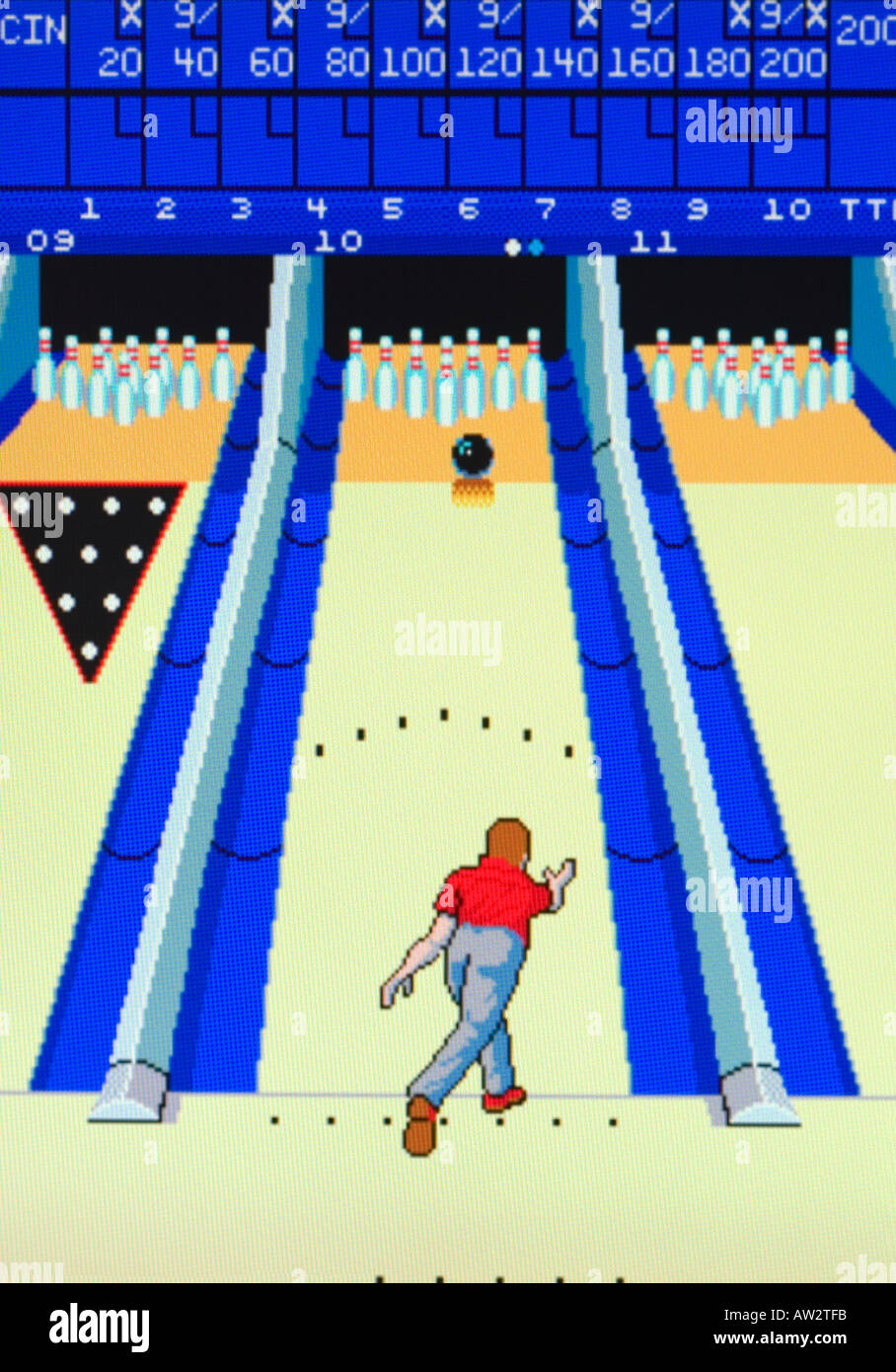 Alley Master Vintage arcade videogame screen shot - EDITORIAL USE ONLY ...