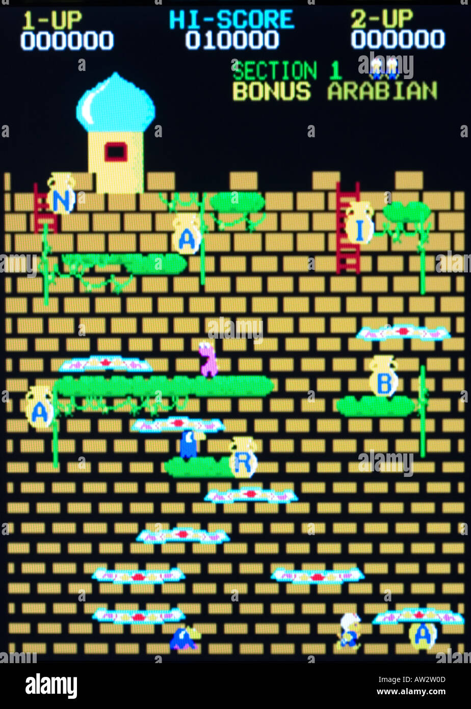 Arabian Sun Electronics Corp 1983 Vintage arcade videogame screen shot ...