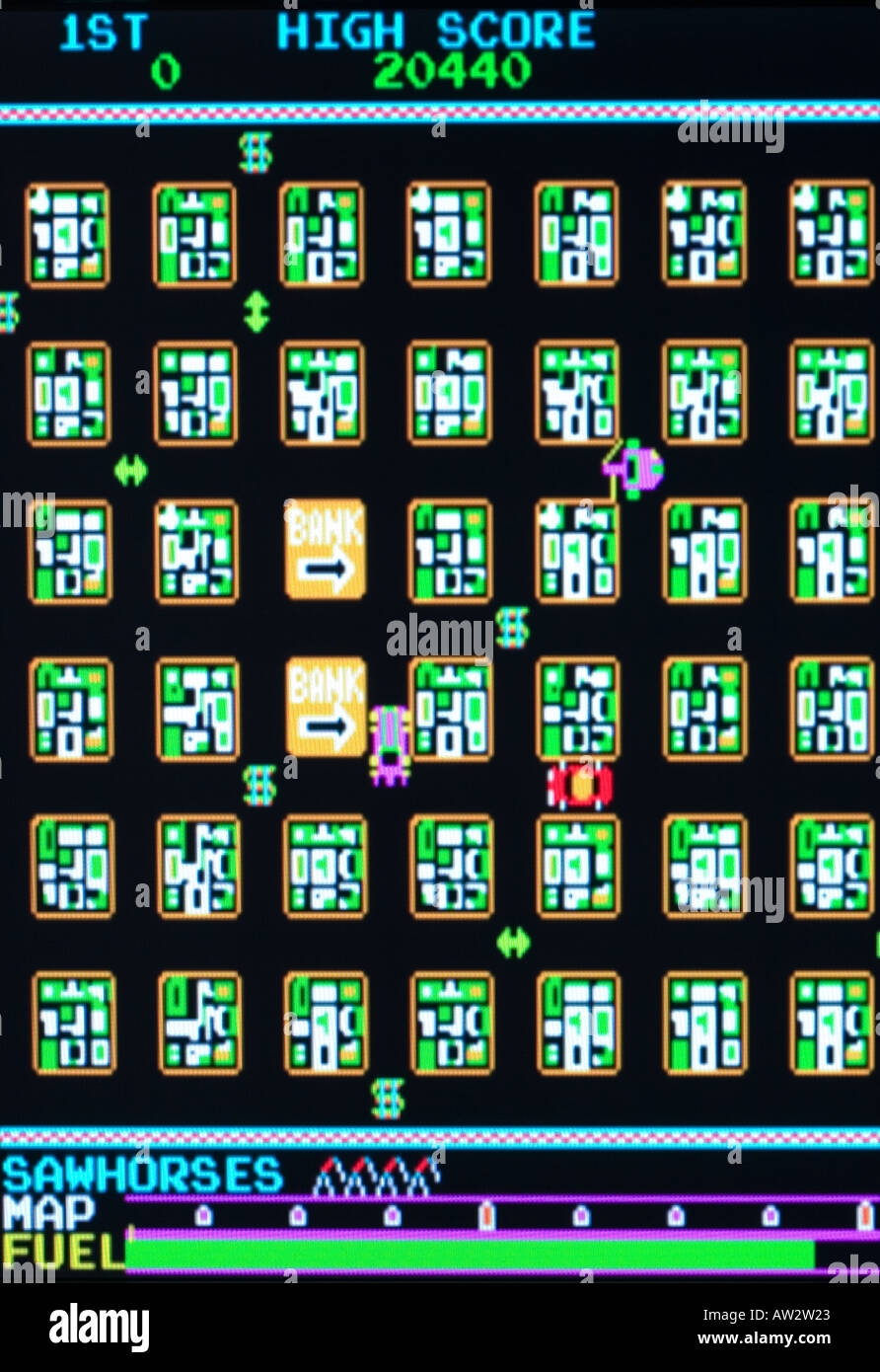 Armored Car Stern 1981 Vintage arcade videogame screen shot - EDITORIAL USE ONLY Stock Photo - Alamy