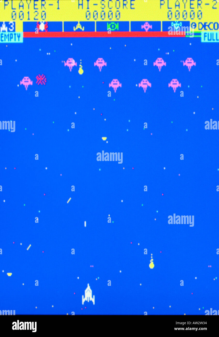 Astro Fighter Vintage arcade videogame screen shot - EDITORIAL USE ONLY ...