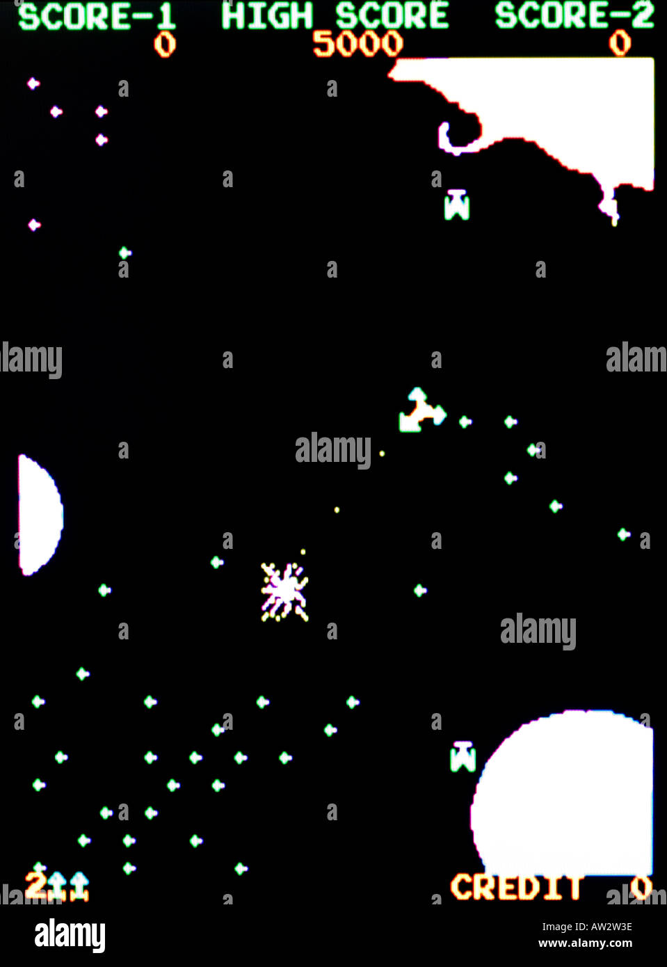 Azurian Attack Rait Electronics 1982 Vintage arcade videogame screen ...