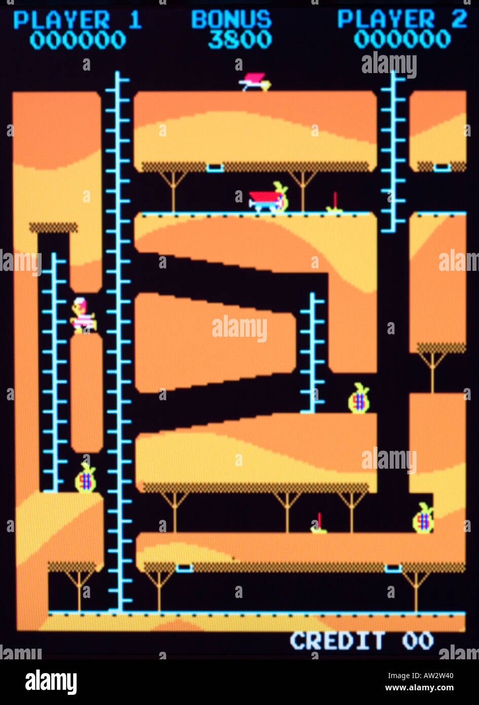 Bagman V A 1982 Vintage arcade videogame screen shot - EDITORIAL USE ...