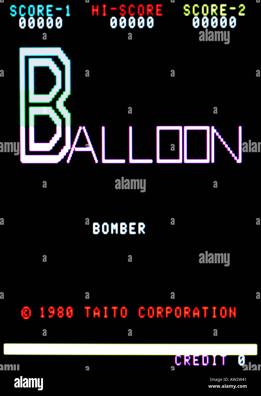 Balloon Bomber Taito 1980 Vintage arcade videogame screen shot ...