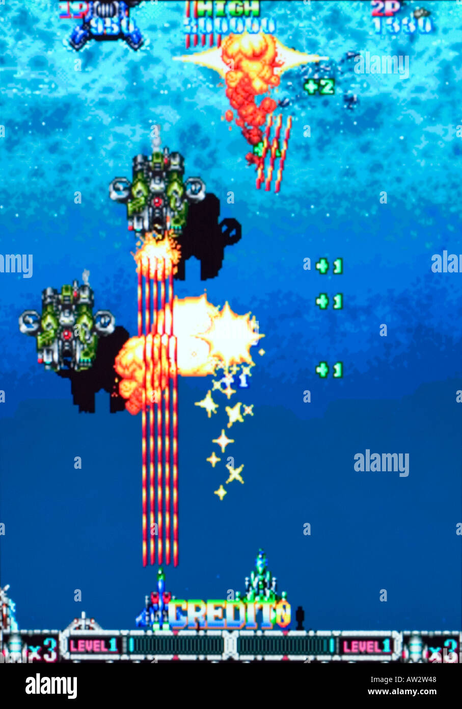 Batsugun Toaplan 1993 Vintage arcade videogame screen shot - EDITORIAL ...