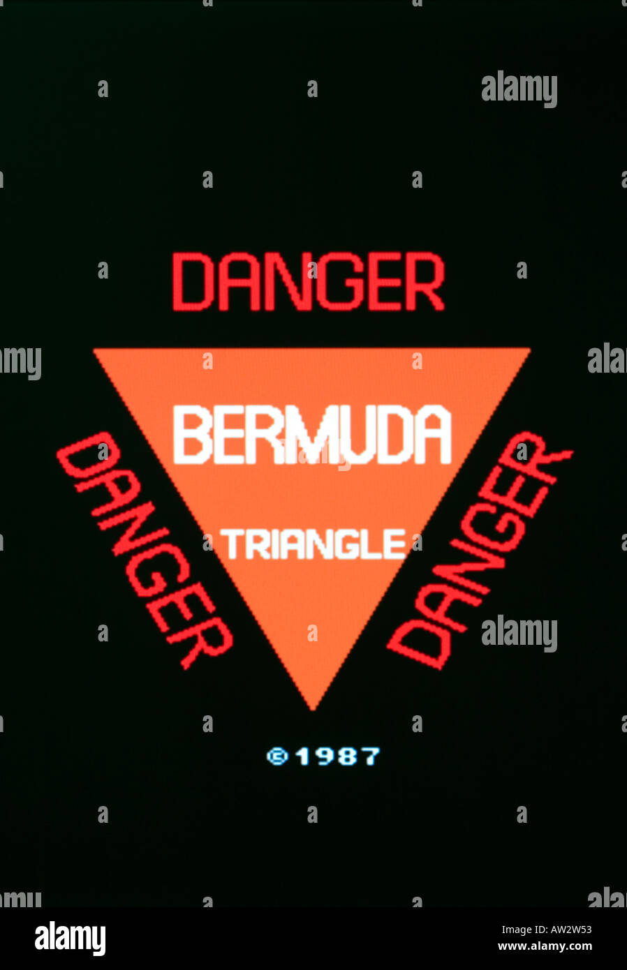 Bermuda Triangle 1987 Vintage arcade videogame screen shot - EDITORIAL ...
