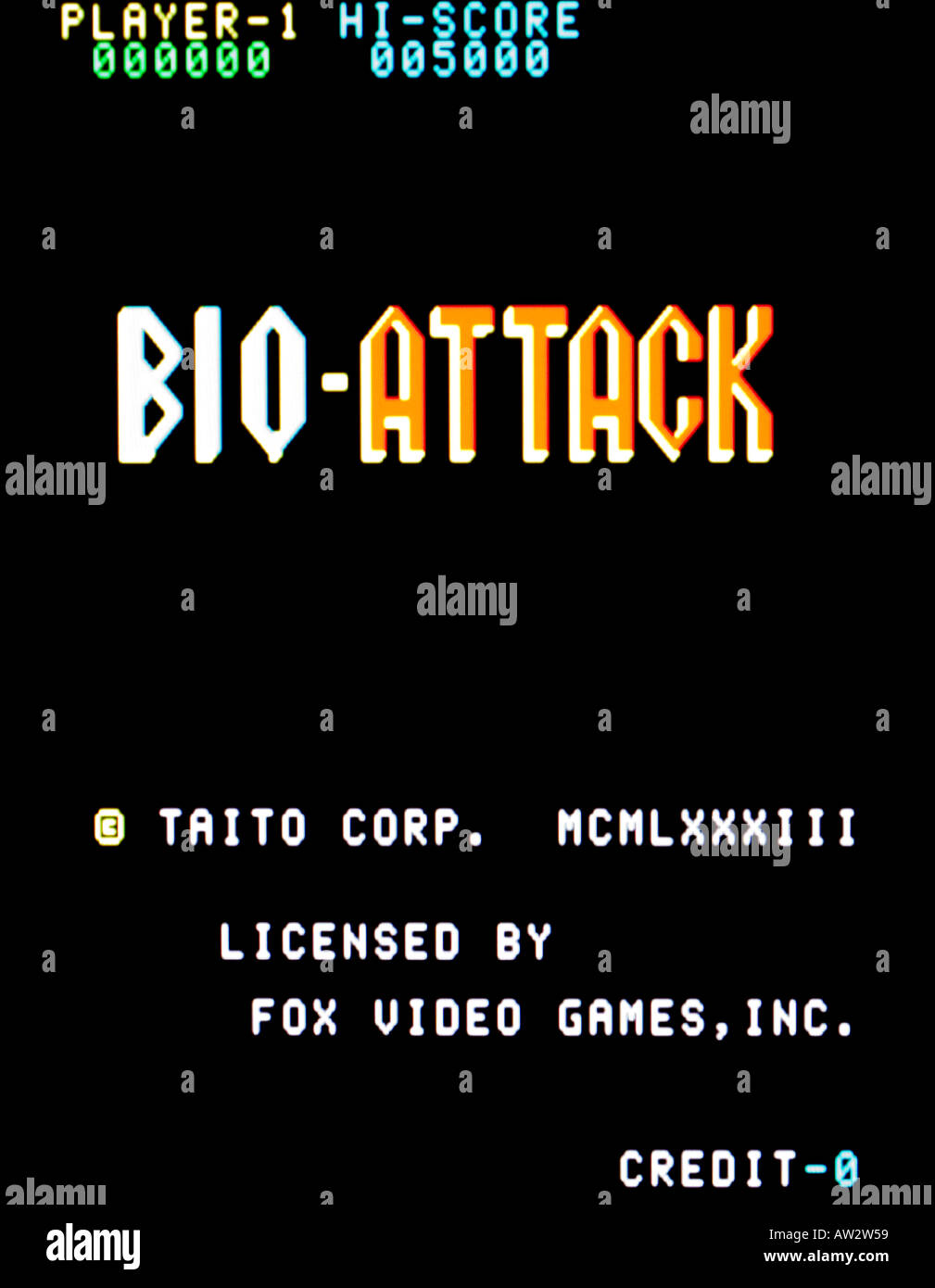 Bio Attack Taito 1983 Vintage arcade videogame screen shot - EDITORIAL ...