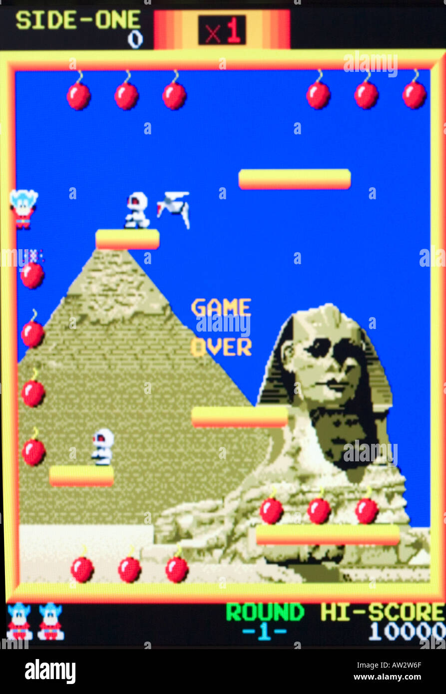 Bomb Jack Tehkan 1984 Vintage arcade videogame screen shot - EDITORIAL USE ONLY Stock Photo - Alamy