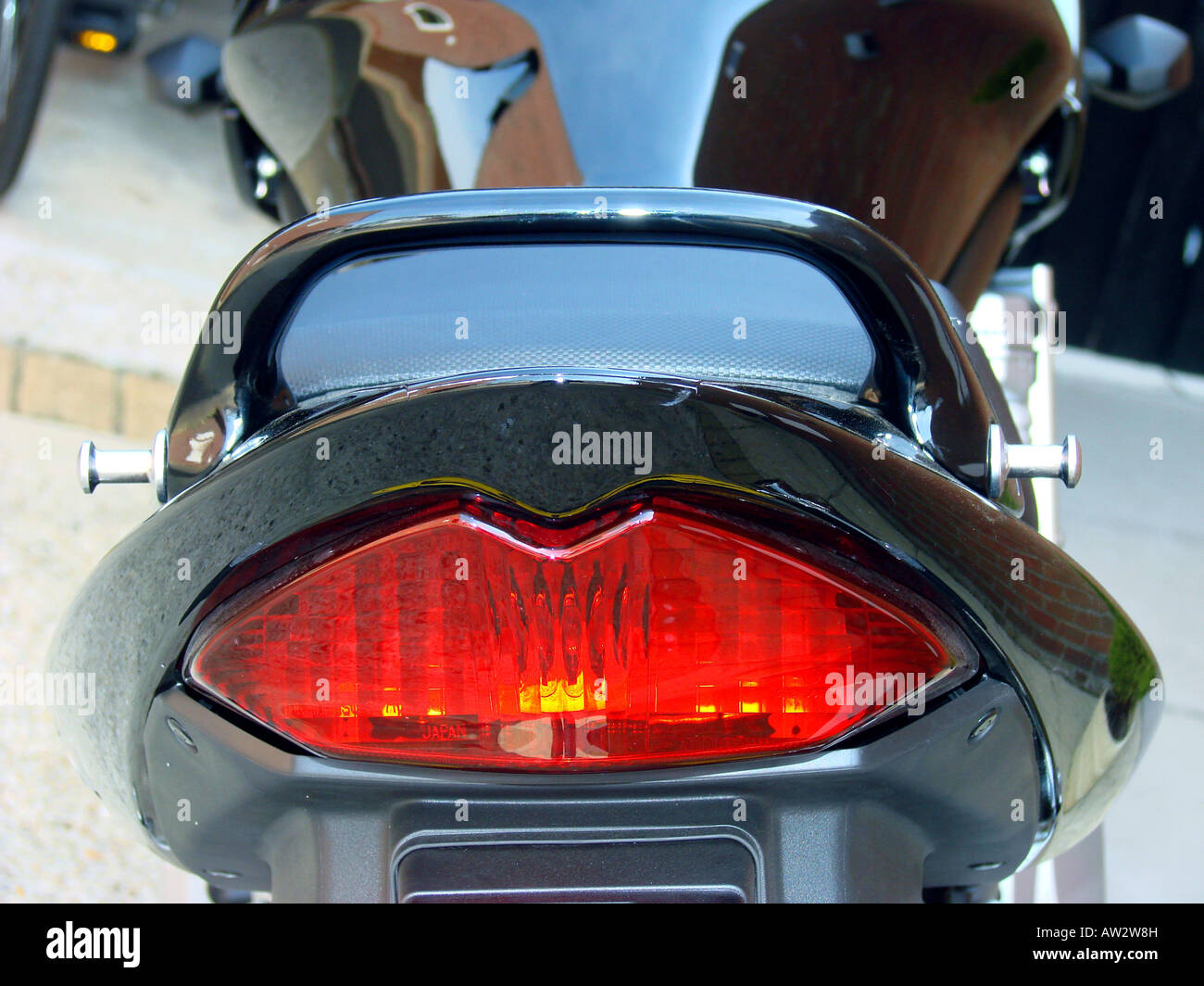 rear view of a Sports Motorbike Light Stock Photo - Alamy