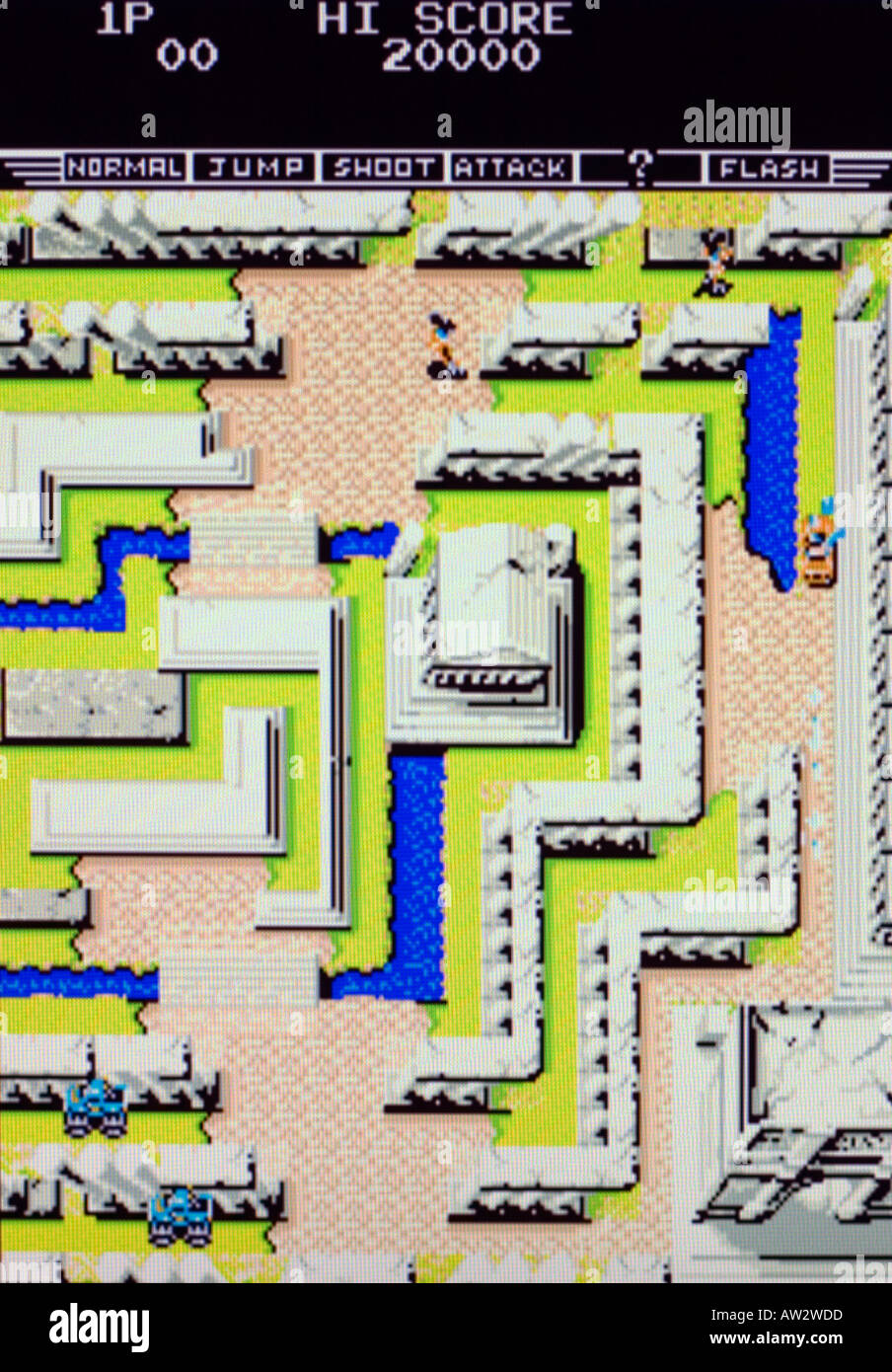 Fast Lane Konami 1987 Vintage arcade videogame screen shot - EDITORIAL ...