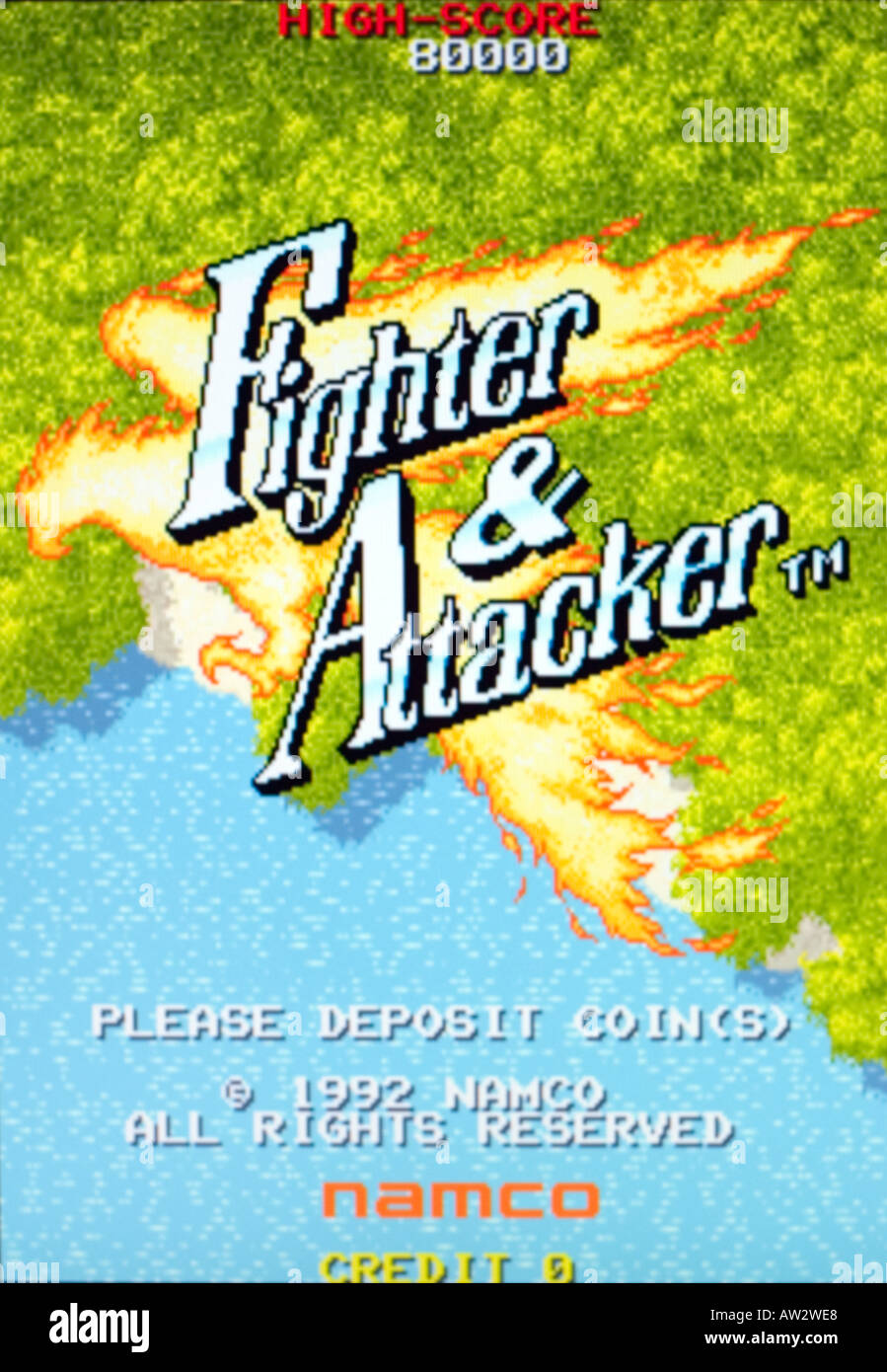 Fighter Attacker Namco 1992 Vintage arcade videogame screen shot ...