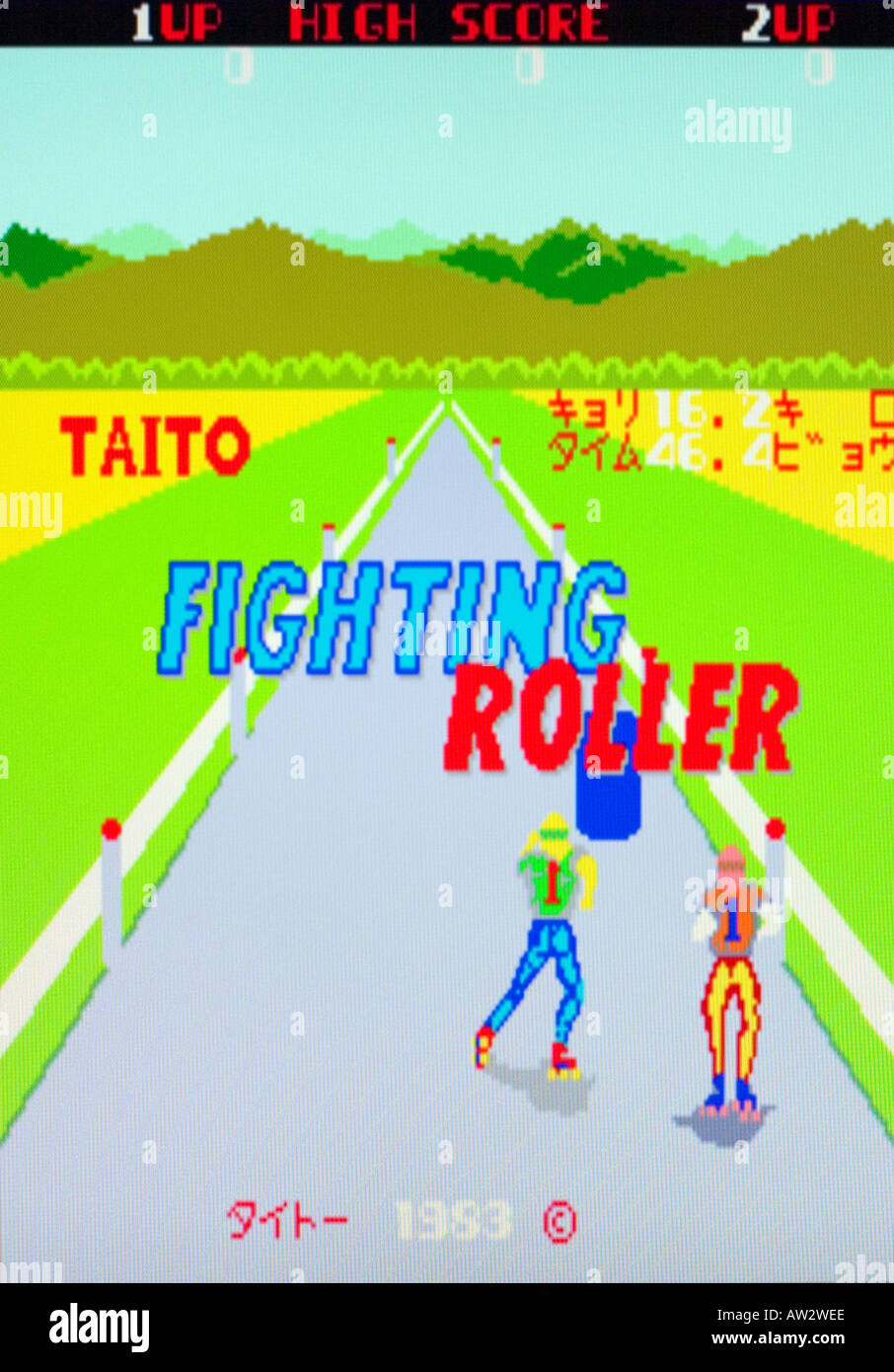 Fighting Roller Taito 1983 Vintage arcade videogame screen shot - EDITORIAL USE ONLY Stock Photo ...