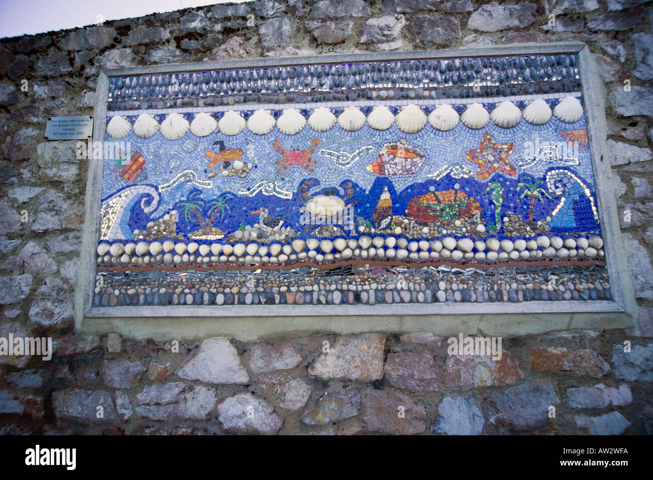 mosaic made by brixham community college 2001 Stock Photo - Alamy