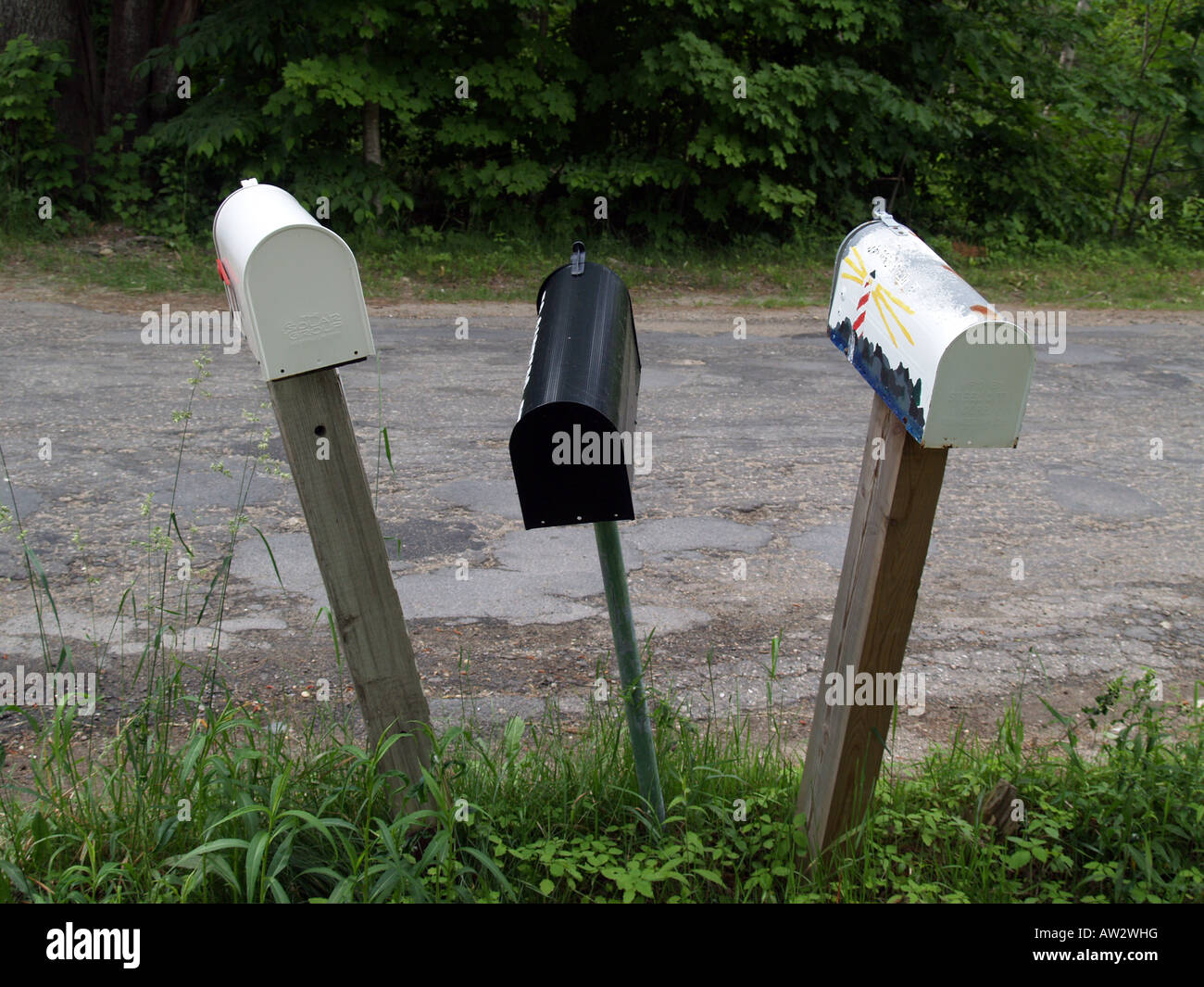 Three mailboxes in a row hi-res stock photography and images - Alamy