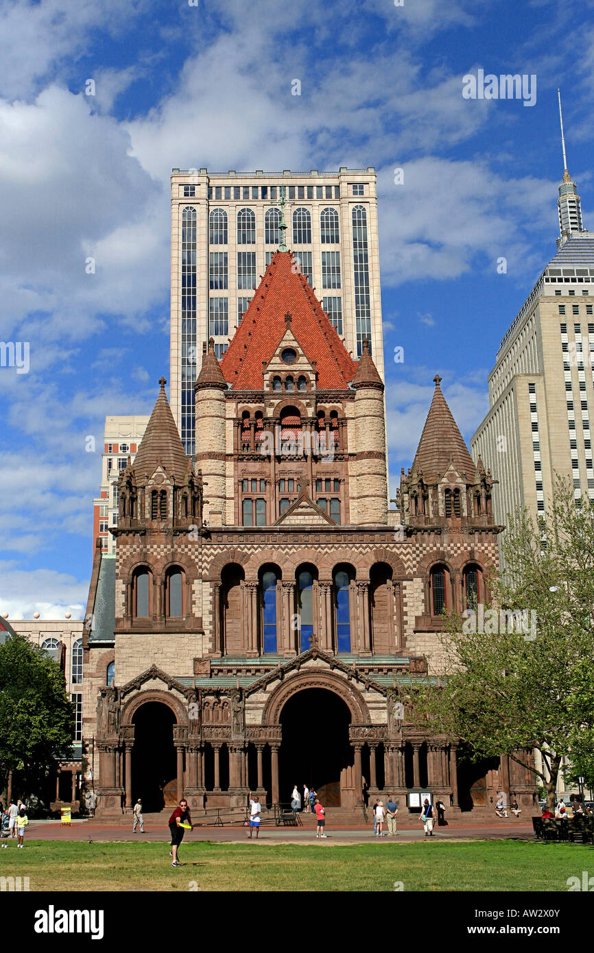 Trinity Church is a landmark in Boston s Copley Square Stock Photo - Alamy