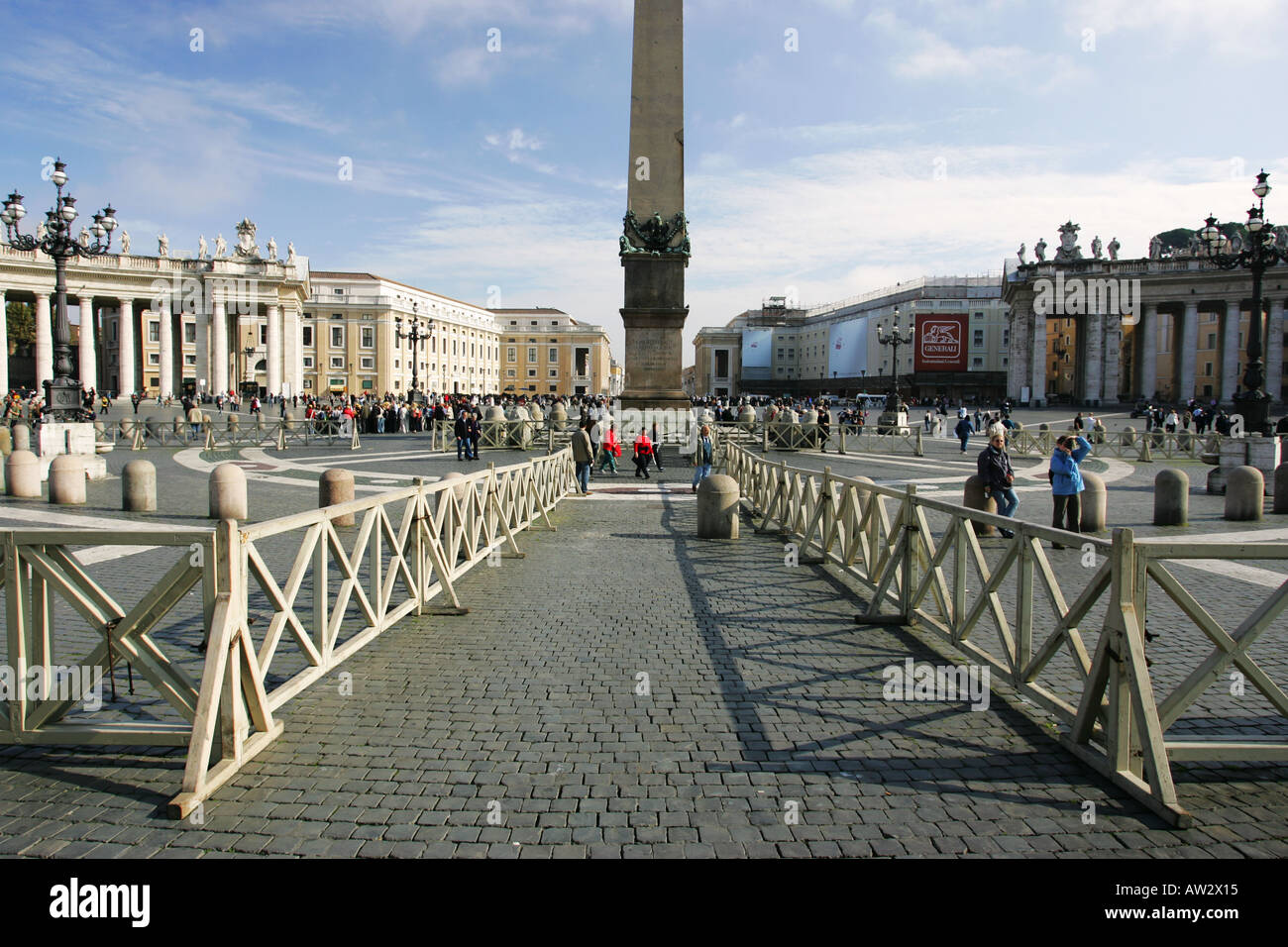 Obelisk land mark monument in St Peters Square Vatican City independent ...